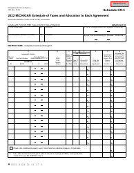 Form 3820 Schedule CR-5 - 2022 - Fill Out, Sign Online and Download Fillable PDF, Michigan ...