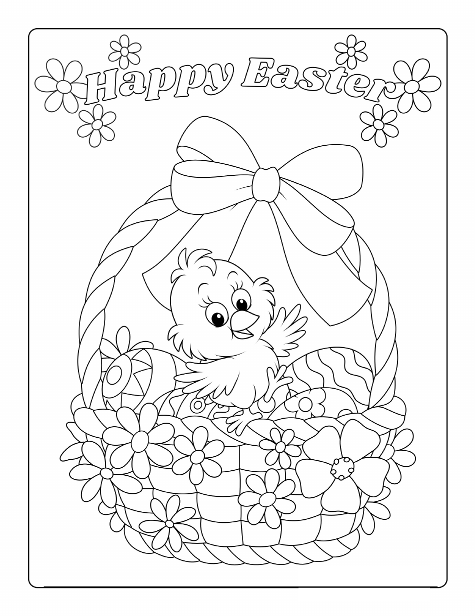 Easter Coloring Page - Bird Download Printable PDF | Templateroller