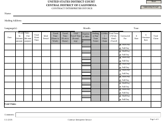 California Interpreter Invoice for Document Translation - Fill Out ...