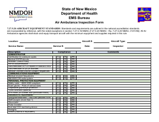 New Mexico Air Ambulance Inspection Form - Fill Out, Sign Online and ...