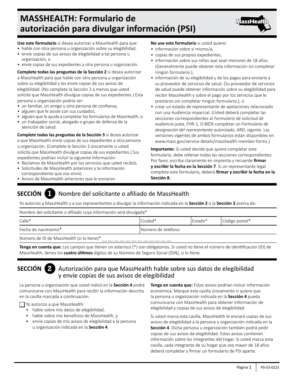 Formulario PSI-ES - Fill Out, Sign Online and Download Fillable PDF ...
