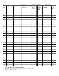 Deposit Log Template - Garlic Jim's Download Printable PDF | Templateroller