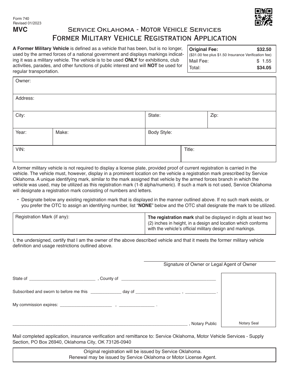 Form 740 - Fill Out, Sign Online and Download Fillable PDF, Oklahoma ...