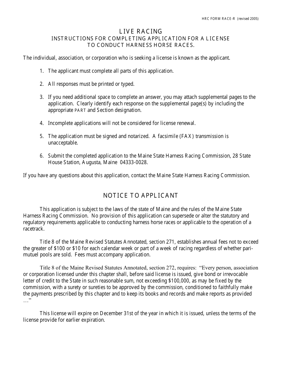 HRC Form RACE-R - Fill Out, Sign Online and Download Printable PDF ...