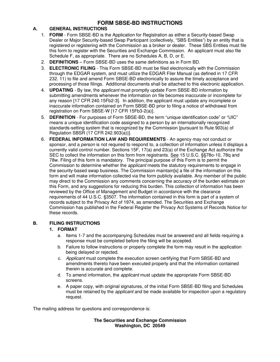 Form SBSE-BD (SEC Form 2926) - Fill Out, Sign Online and Download ... Form SBSE-BD (SEC Form 2926) - Fill Out, Sign Online and Download ...