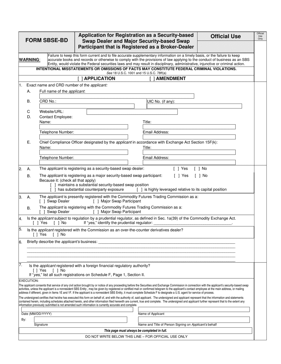 Form SBSE-BD (SEC Form 2926) - Fill Out, Sign Online and Download ... Form SBSE-BD (SEC Form 2926) - Fill Out, Sign Online and Download ...