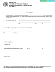 Utah Ucc Affidavit - Fill Out, Sign Online and Download PDF ...