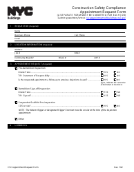 New York City Construction Safety Compliance Appointment Request Form ...