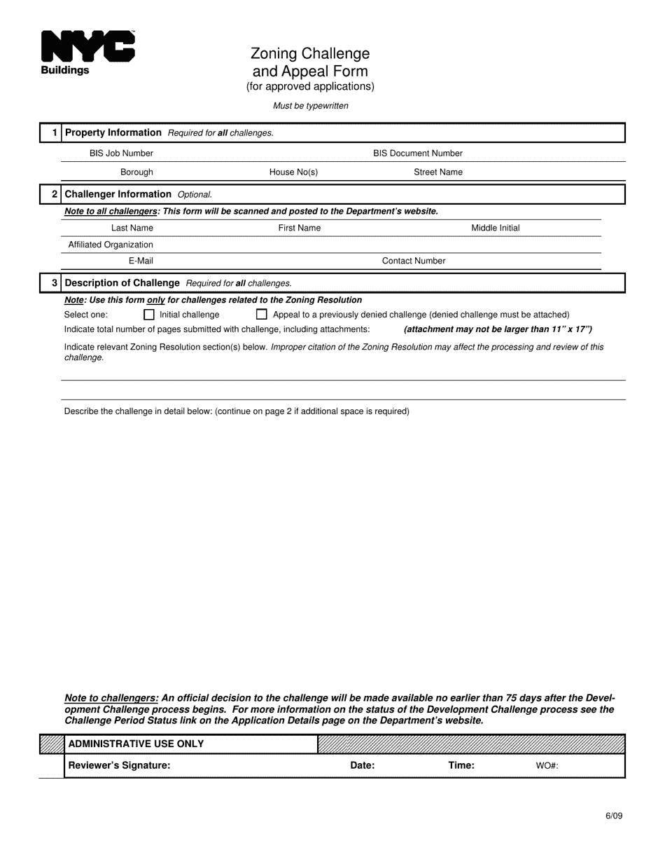 Form ZRD2 - Fill Out, Sign Online and Download Fillable PDF, New York ...