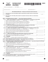 Maryland Form 504CR (COM/RAD-057) - 2022 - Fill Out, Sign Online and ...