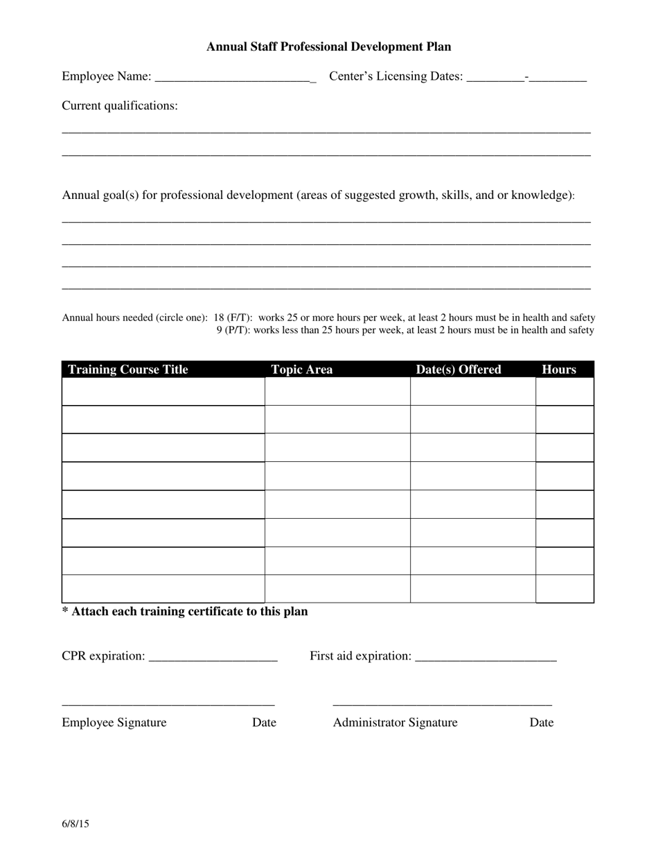 Delaware Annual Staff Professional Development Plan - Fill Out, Sign ...