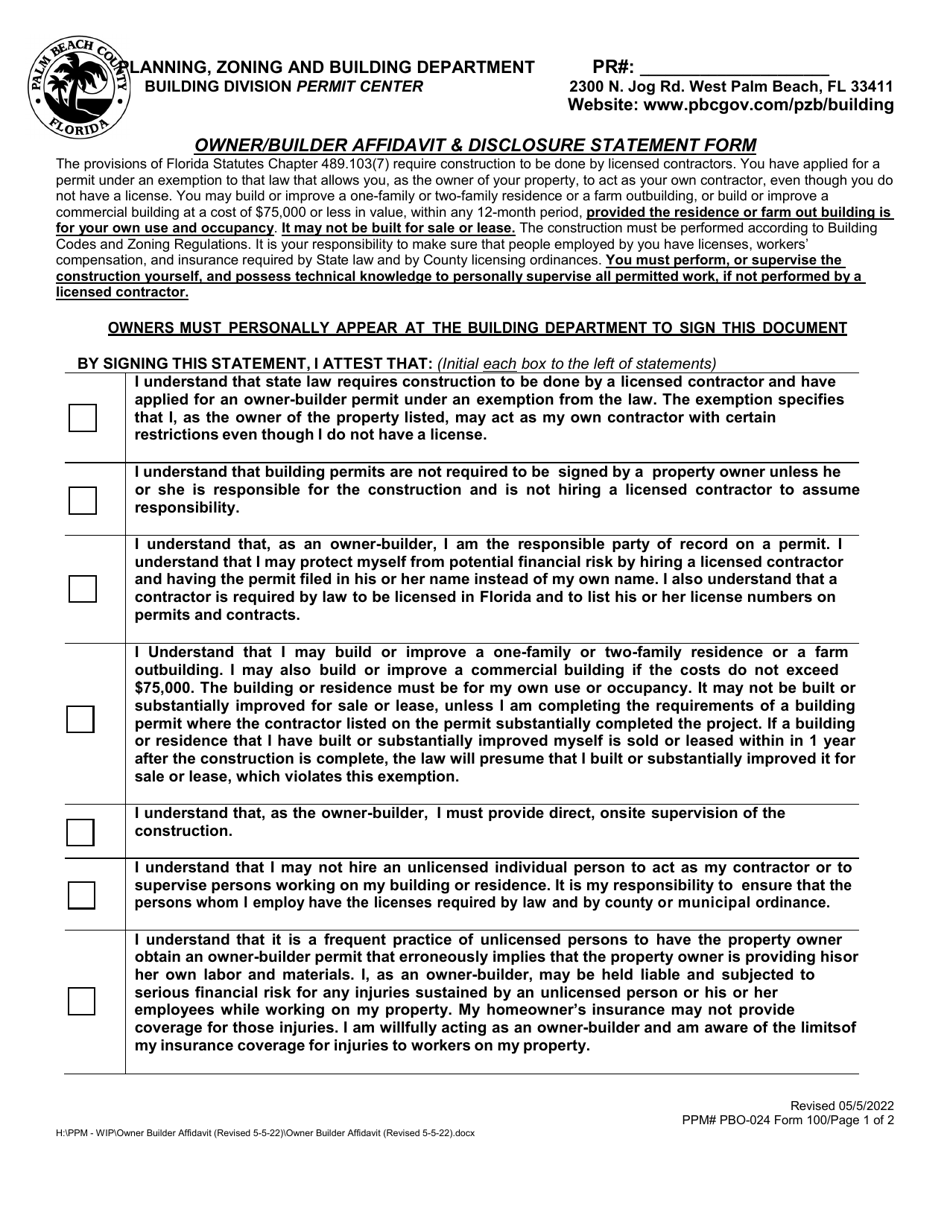Form 100 - Fill Out, Sign Online and Download Printable PDF, City of ...