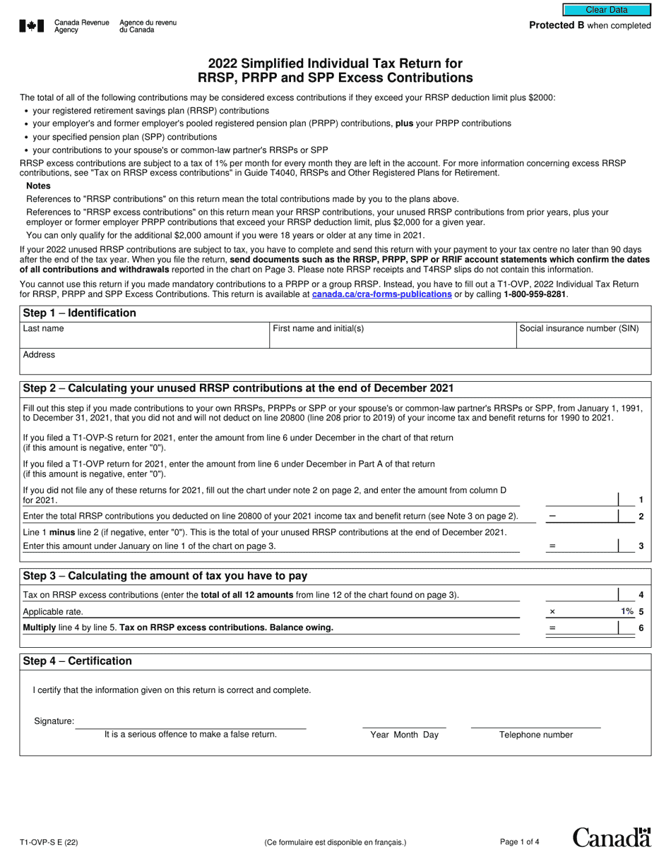 Form T1-OVP-S - 2022 - Fill Out, Sign Online and Download Fillable PDF ...
