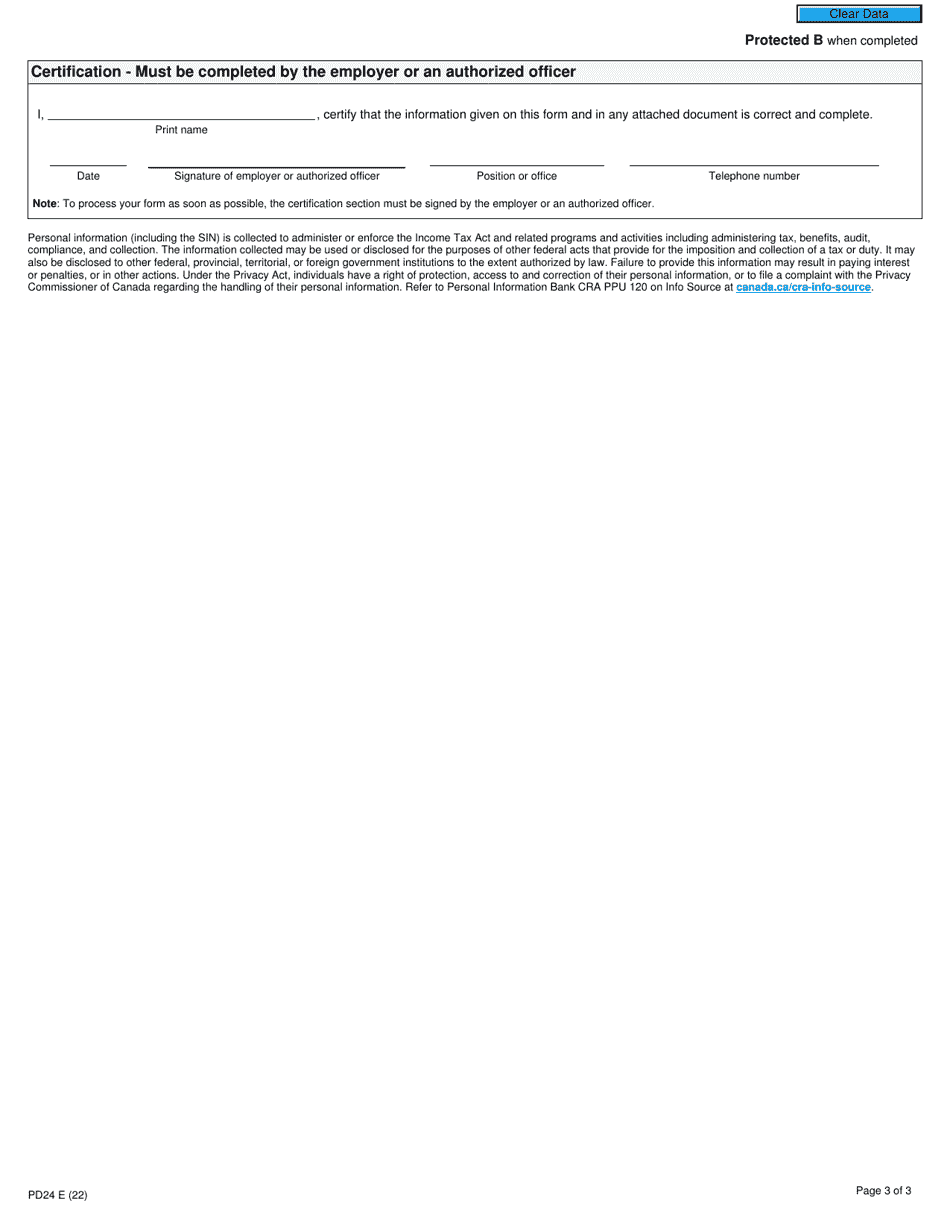 Form PD24 Download Fillable PDF or Fill Online Application for a Refund ...