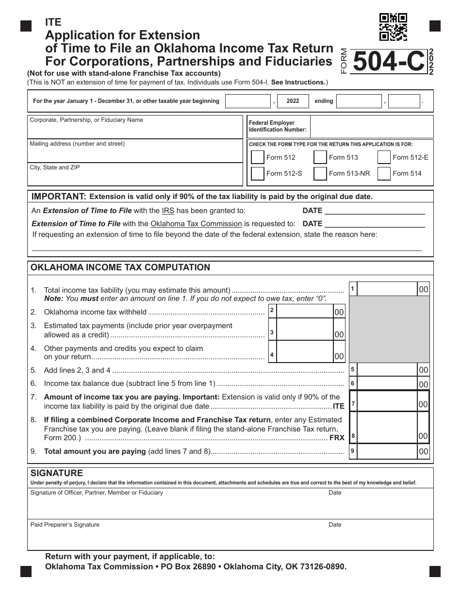 Form 504-C - 2022 - Fill Out, Sign Online and Download Fillable PDF ...