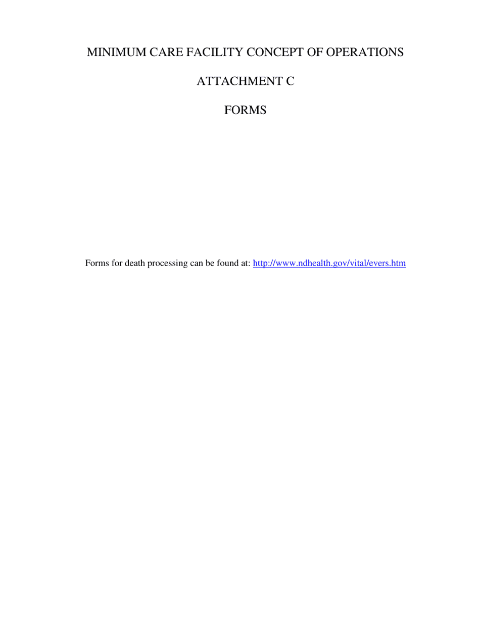 North Dakota Minimum Care Facility Concept of Operations Forms - Fill Out, Sign Online and ...