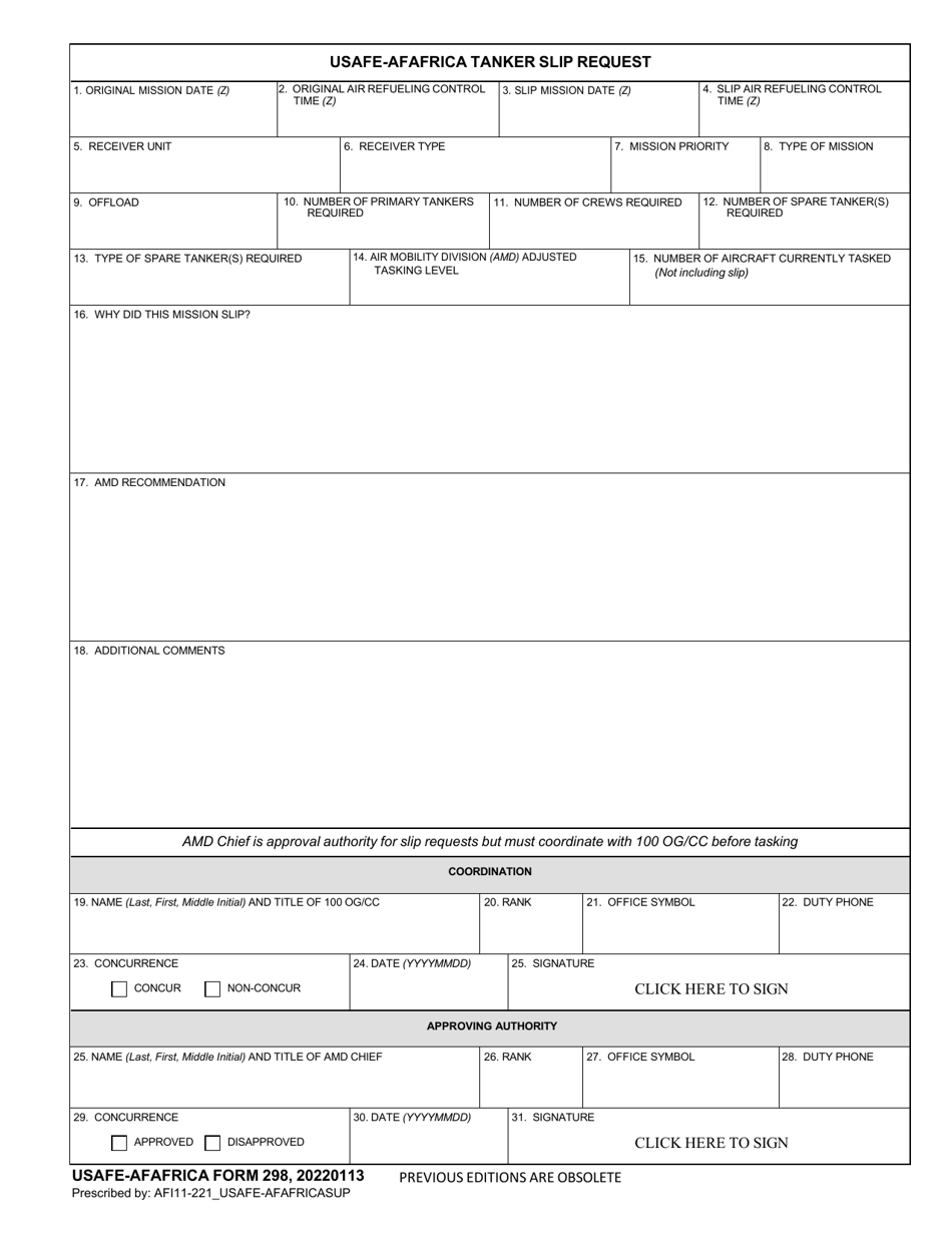 USAFE-AFAFRICA Form 298 - Fill Out, Sign Online and Download Fillable ...