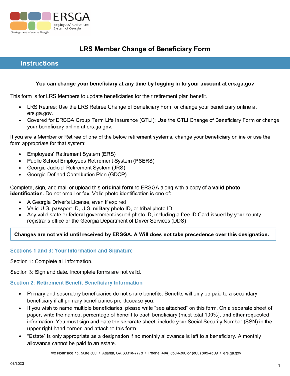 Form B9-LRS - Fill Out, Sign Online and Download Printable PDF, Georgia ...