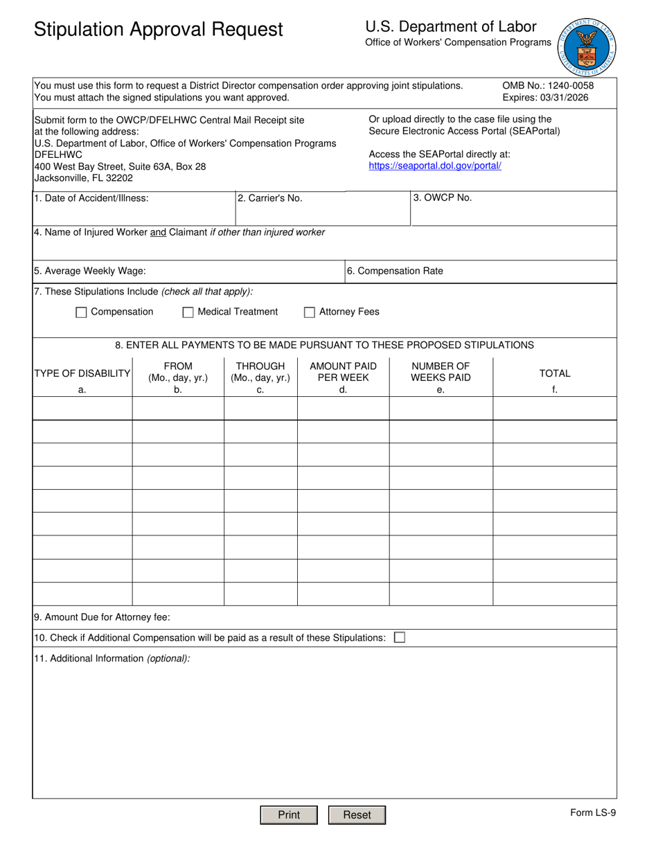 Form LS-9 - Fill Out, Sign Online and Download Fillable PDF ...