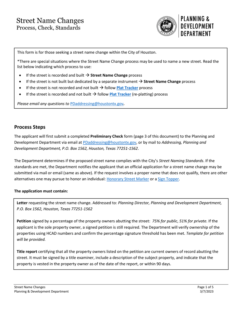 Texas Street Name Changes Fill Out Sign Online And Download PDF Texas Street Name Changes Fill Out Sign Online And Download PDF