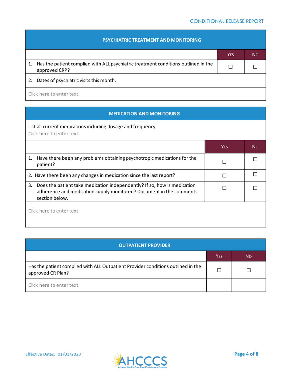 Arizona Conditional Release Report - Fill Out, Sign Online and Download ... Arizona Conditional Release Report - Fill Out, Sign Online and Download ...