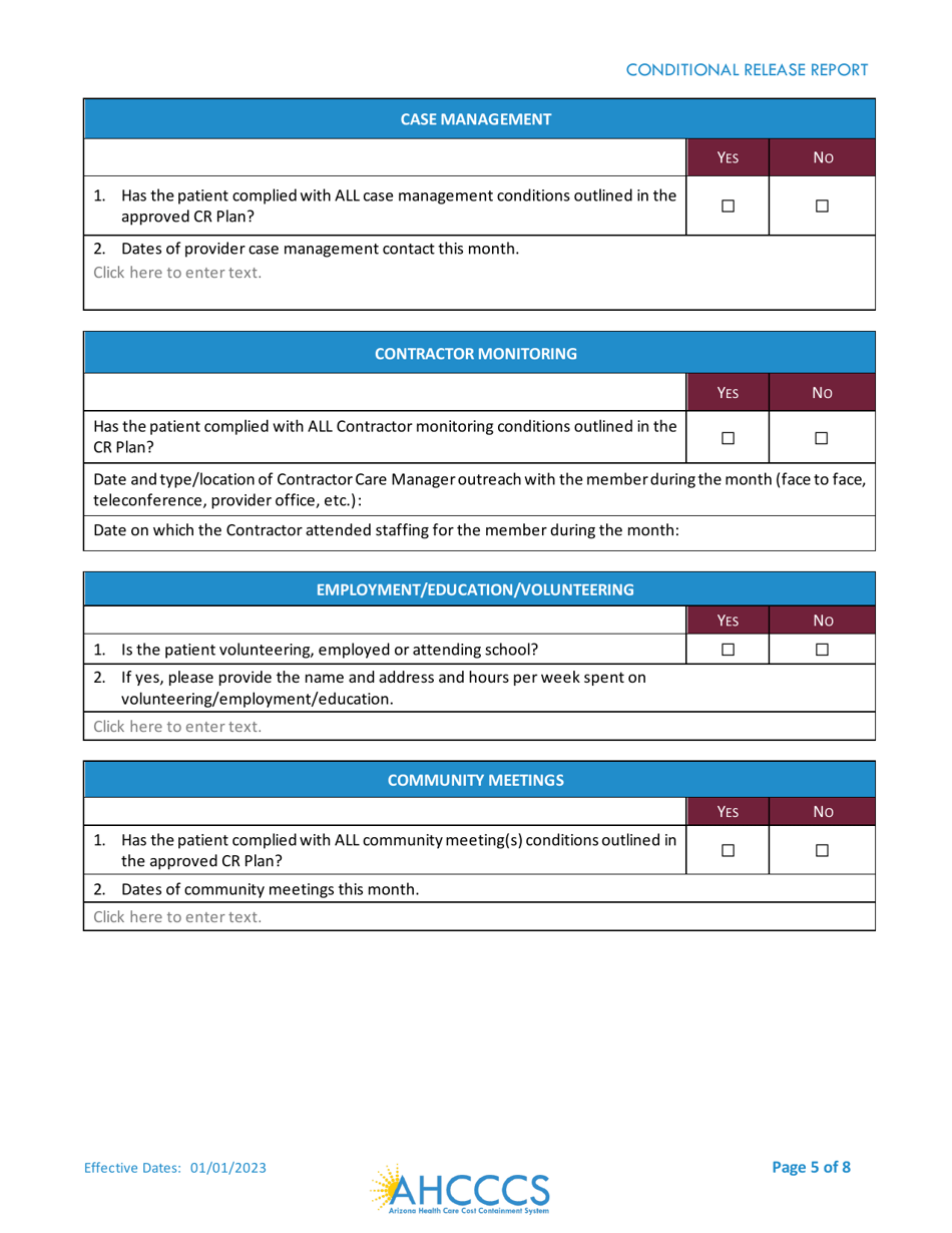 Arizona Conditional Release Report - Fill Out, Sign Online and Download ... Arizona Conditional Release Report - Fill Out, Sign Online and Download ...