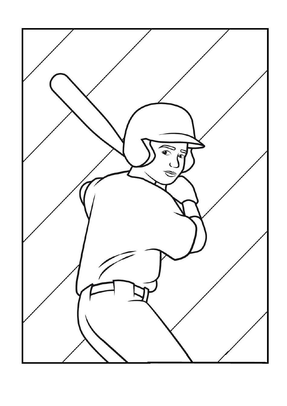 Baseball Coloring Page - Boy Download Printable PDF | Templateroller