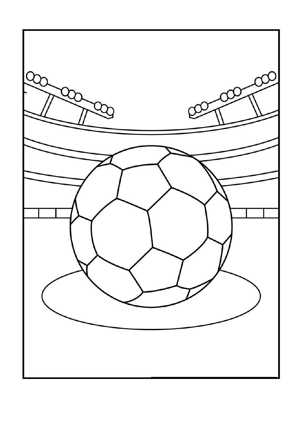 Soccer Coloring Page - Tribune and Ball Download Printable PDF ...