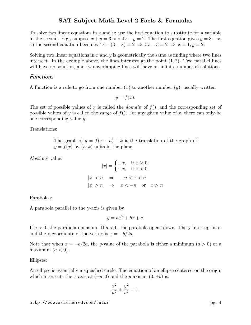 Sat Math Level 2 Cheat Sheet Download Printable PDF | Templateroller Sat Math Level 2 Cheat Sheet Download Printable PDF | Templateroller