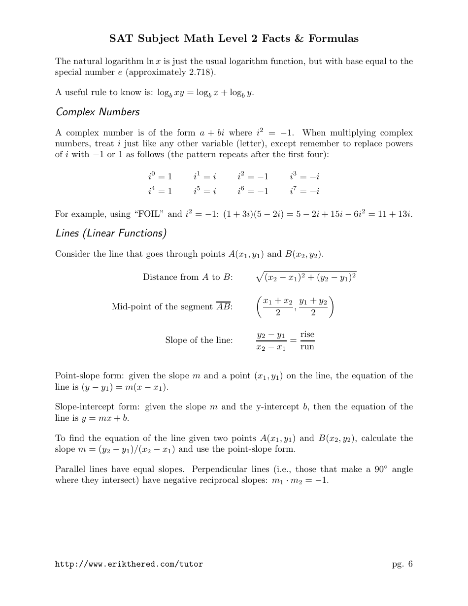 Sat Math Level 2 Cheat Sheet Download Printable PDF | Templateroller Sat Math Level 2 Cheat Sheet Download Printable PDF | Templateroller