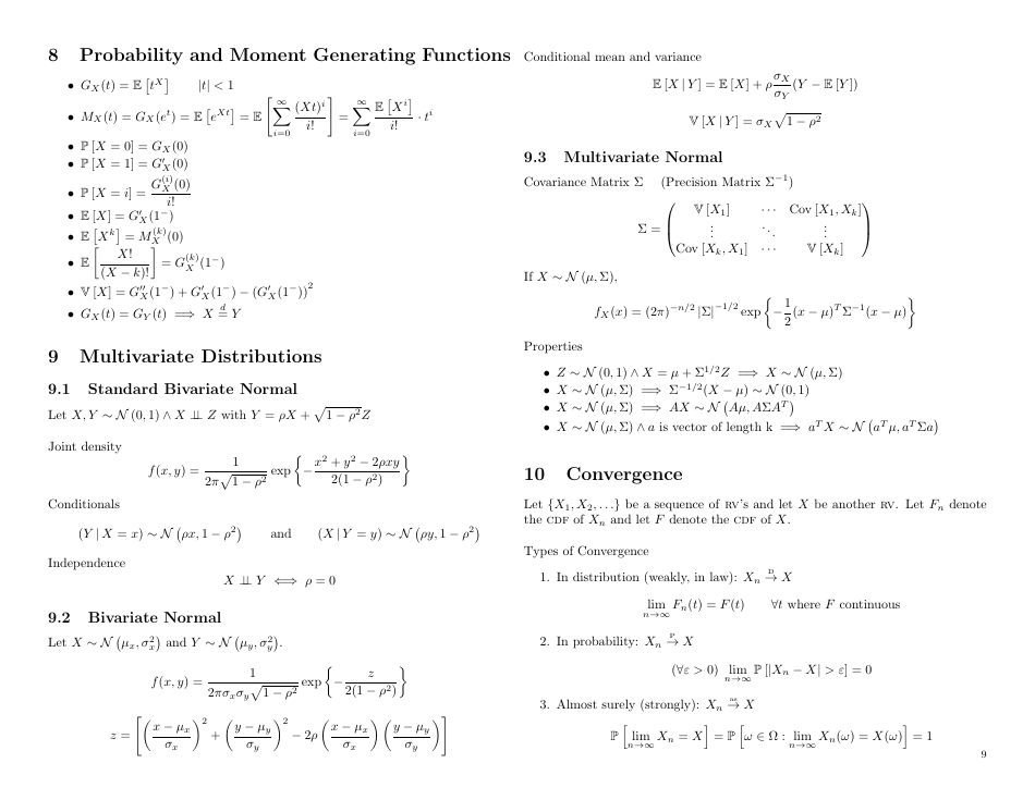 Probability and Statistics Cheat Sheet - Matthias Vallentin Download ...
