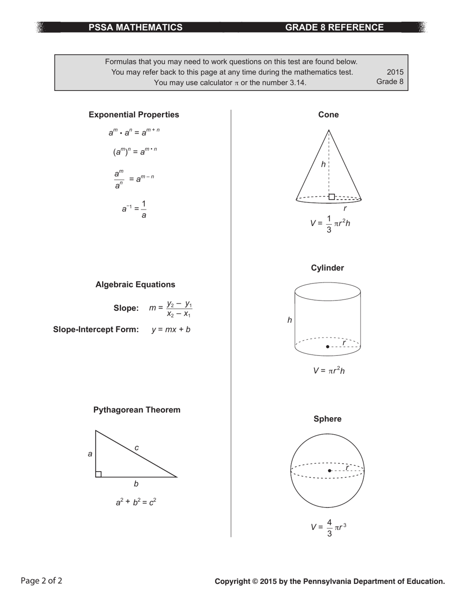 Grade 8 Mathematics Cheat Sheet Download Printable PDF Templateroller