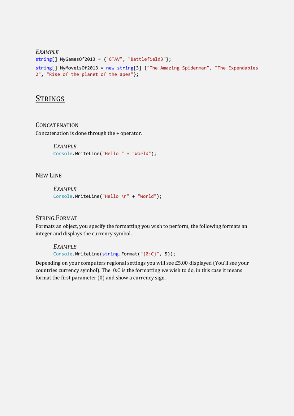 C# Cheat Sheet - Grey Download Printable PDF | Templateroller
