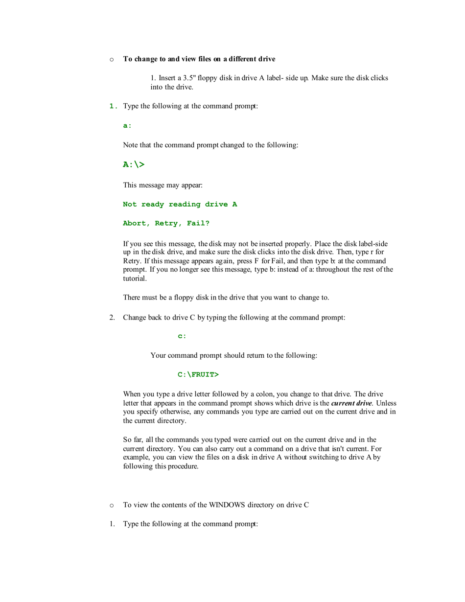 Ms-Dos Basics Cheat Sheet Download Printable PDF | Templateroller