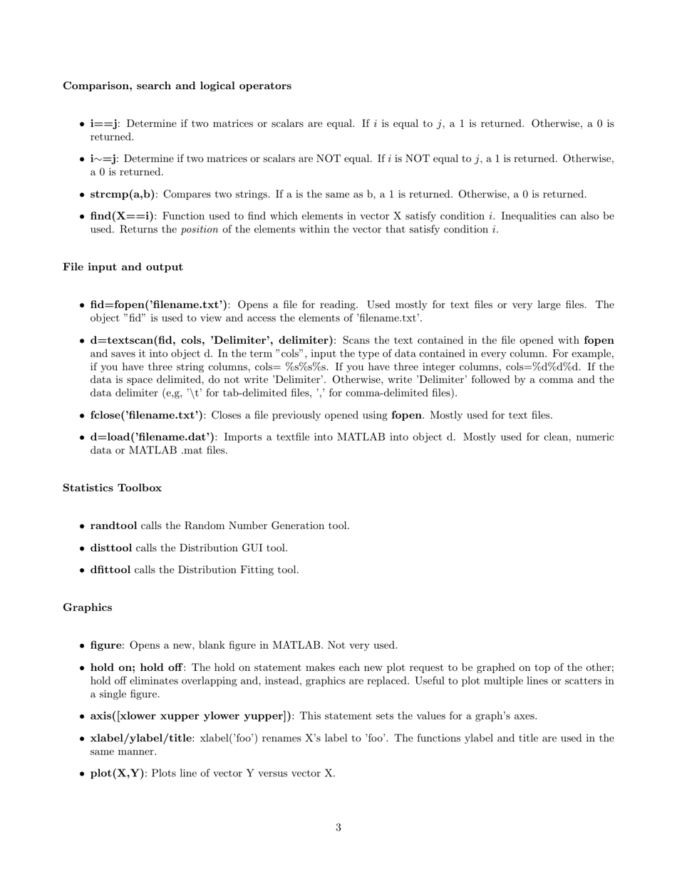 Matlab Cheat Sheet - Cesar Zamudio Download Printable PDF | Templateroller
