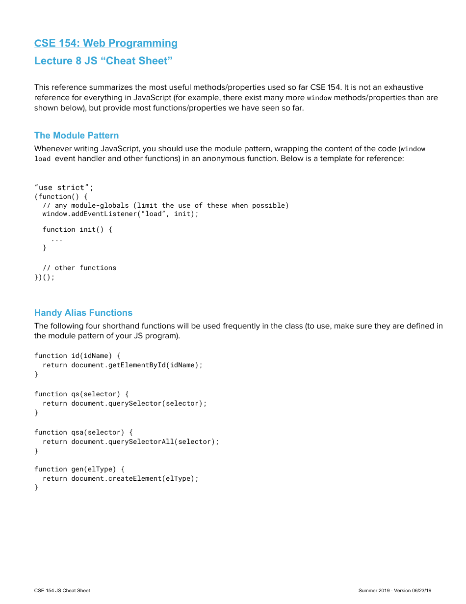 Javascript Cheat Sheet - Dom Manipulation Download Printable PDF ... Javascript Cheat Sheet - Dom Manipulation Download Printable PDF ...