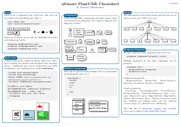 Plantuml Cheat Sheet Download Printable PDF | Templateroller