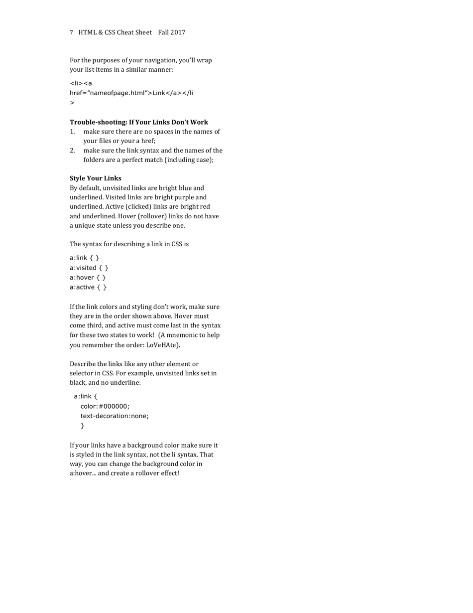 Html & Css Cheat Sheet Download Printable PDF | Templateroller Html & Css Cheat Sheet Download Printable PDF | Templateroller