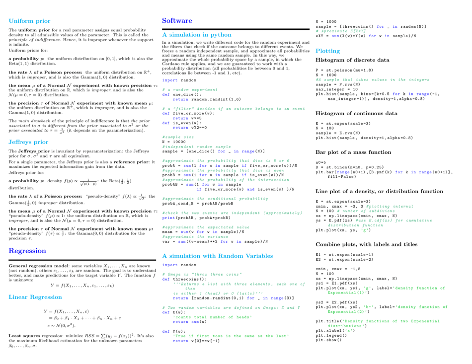 Probability Cheatsheet Download Printable PDF | Templateroller