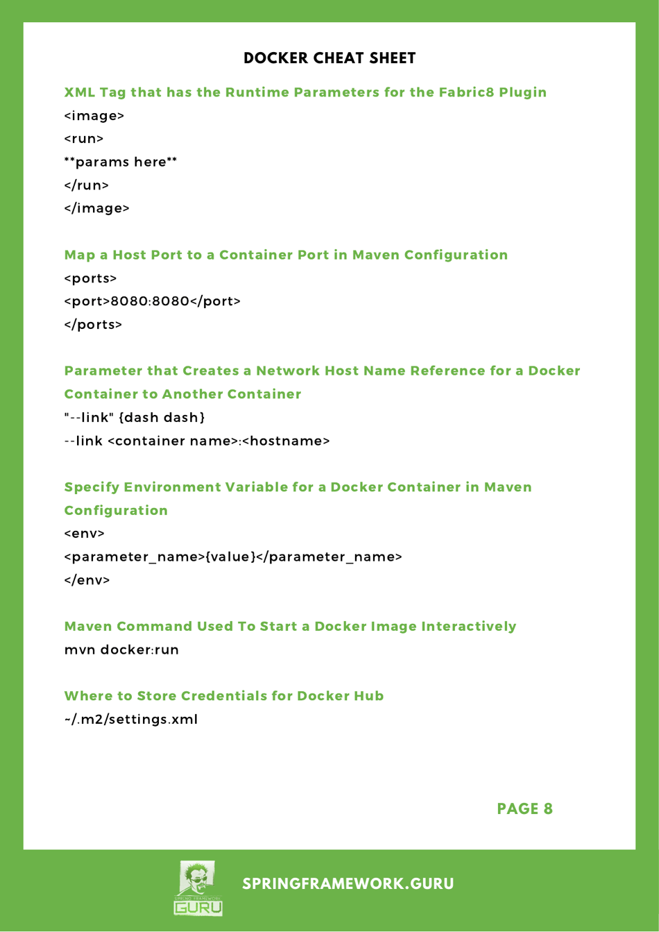 Docker Cheat Sheet for Java Developers Download Printable PDF ...