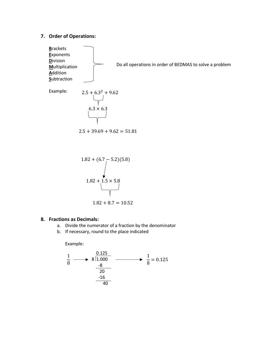 Decimals Cheat Sheet Download Printable PDF | Templateroller