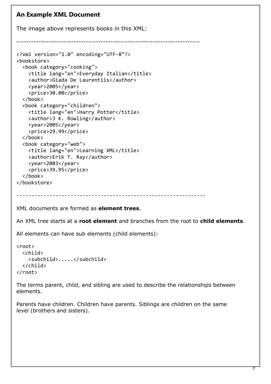 Xml Basics Cheat Sheet Download Printable PDF | Templateroller Xml Basics Cheat Sheet Download Printable PDF | Templateroller
