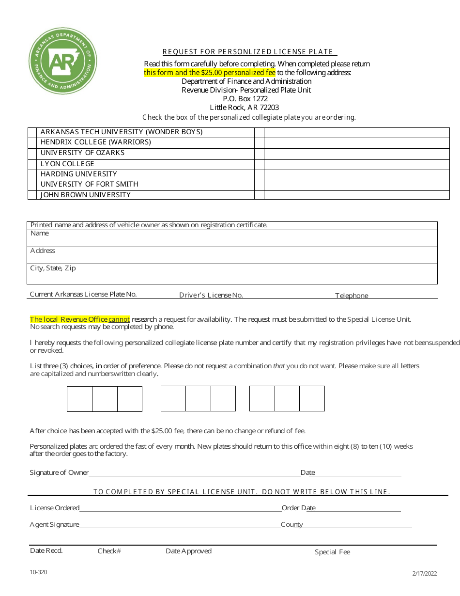 Form 10-320 - Fill Out, Sign Online and Download Printable PDF ...
