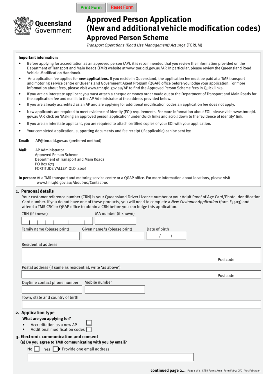 Form F1855 - Fill Out, Sign Online and Download Fillable PDF ...