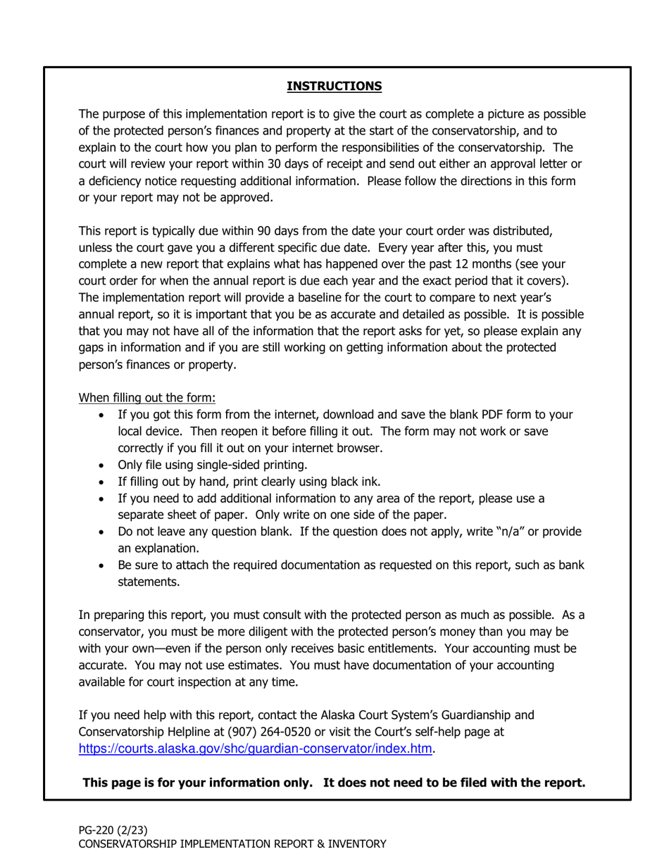 Form PG-220 - Fill Out, Sign Online and Download Fillable PDF, Alaska ...