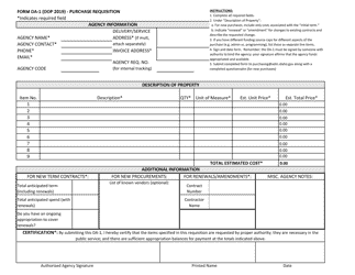 Form DA-1 - Fill Out, Sign Online and Download Fillable PDF, Idaho ...