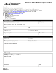Form MEDCO-40 (BWC-3940) - Fill Out, Sign Online and Download Fillable ...