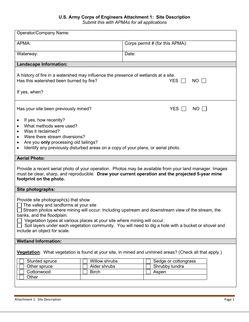 Site Description - Fill Out, Sign Online and Download PDF | Templateroller