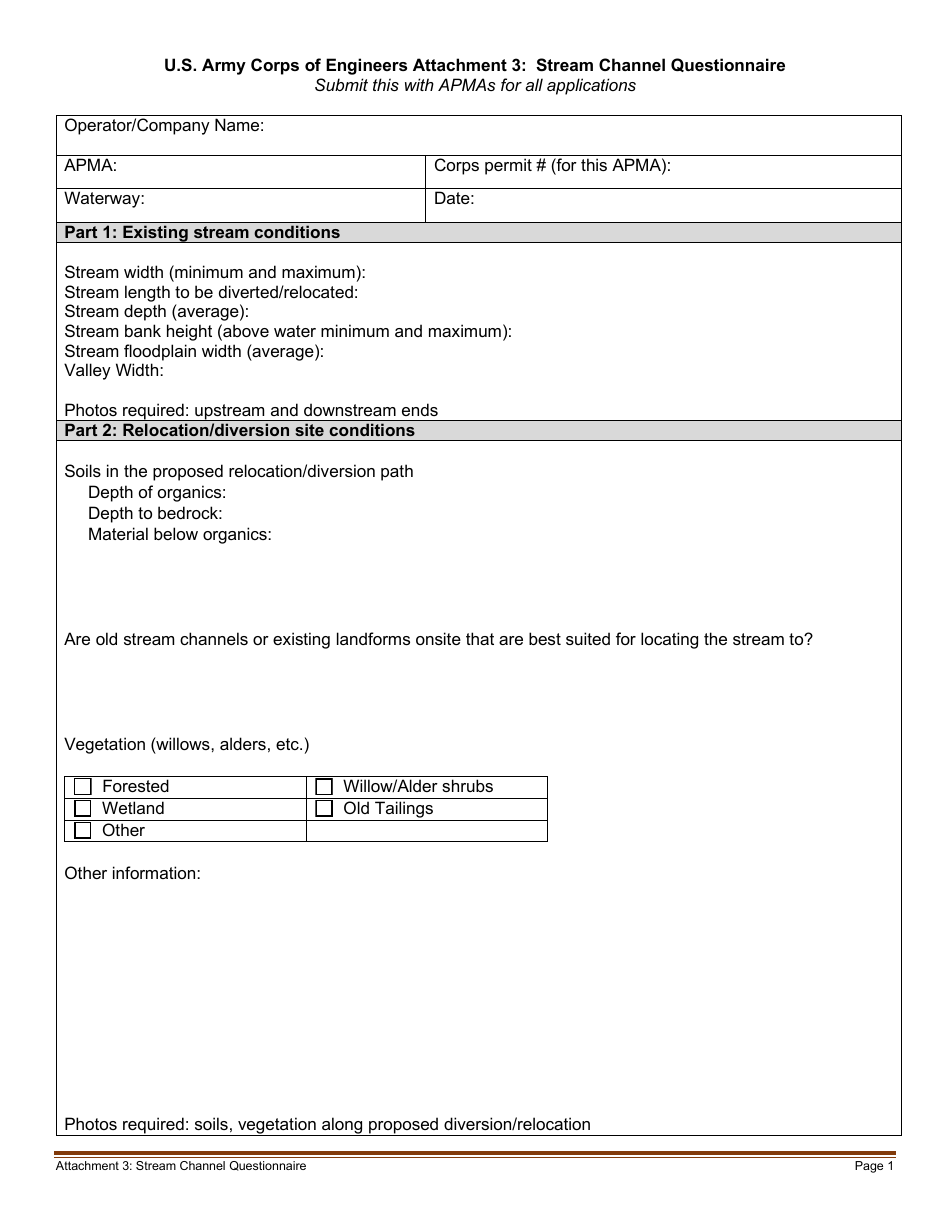 Stream Channel Questionnaire - Fill Out, Sign Online and Download PDF ...