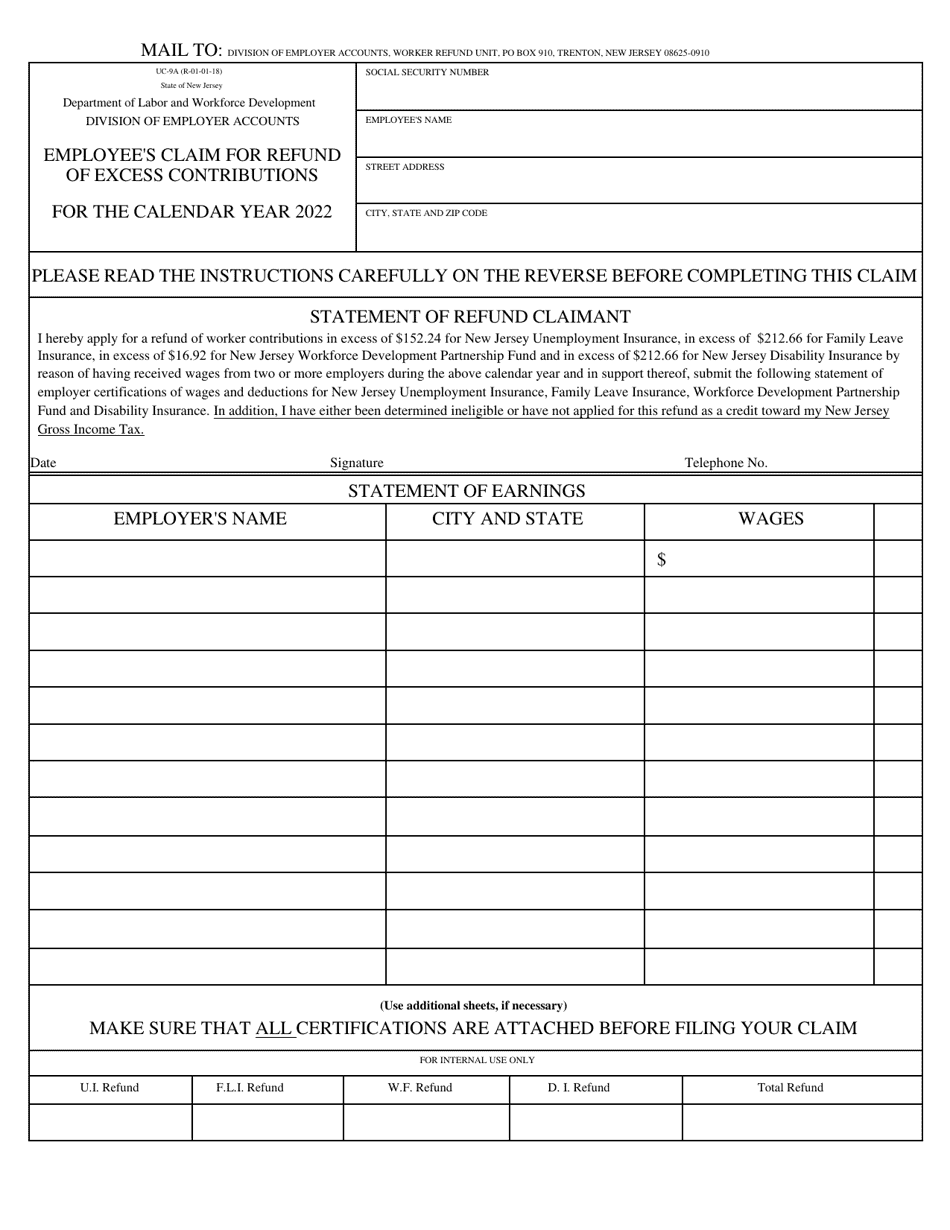Form UC-9A - 2022 - Fill Out, Sign Online and Download Printable PDF ...
